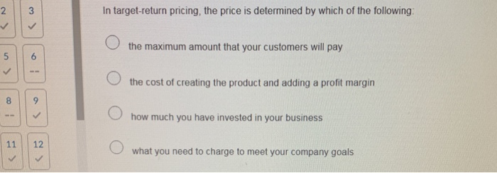 Solved 3 In target-return pricing, the price is determined | Chegg.com