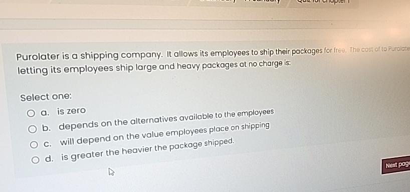 Solved Purolater is a shipping company. It allows its | Chegg.com