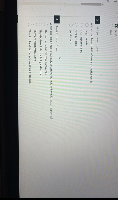 Solved falsetrue3 ﻿Multiple choice 1 ﻿pointA universal | Chegg.com