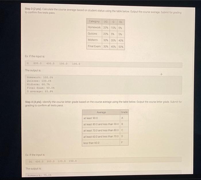 Solved 4.25 LAB* Program: Grade calculator Program | Chegg.com