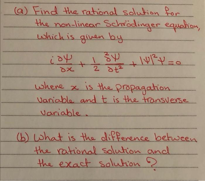Solved 1) Find the rational solution for the nonlinear | Chegg.com