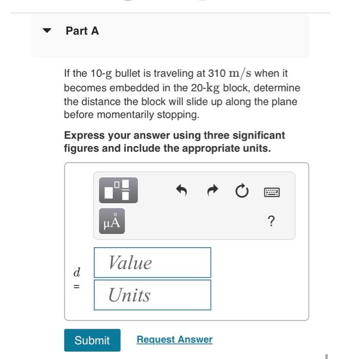 Solved The 20−kg block is held at rest on the smooth | Chegg.com