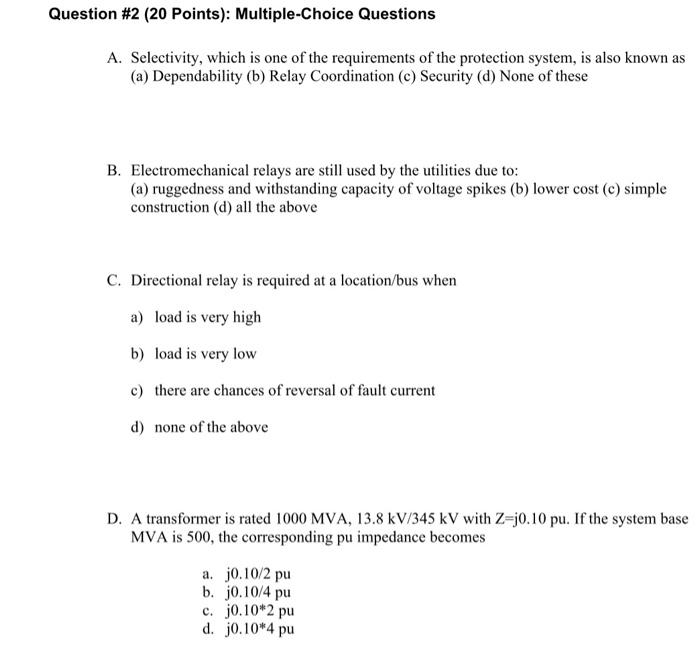 Solved A. Selectivity, which is one of the requirements of | Chegg.com