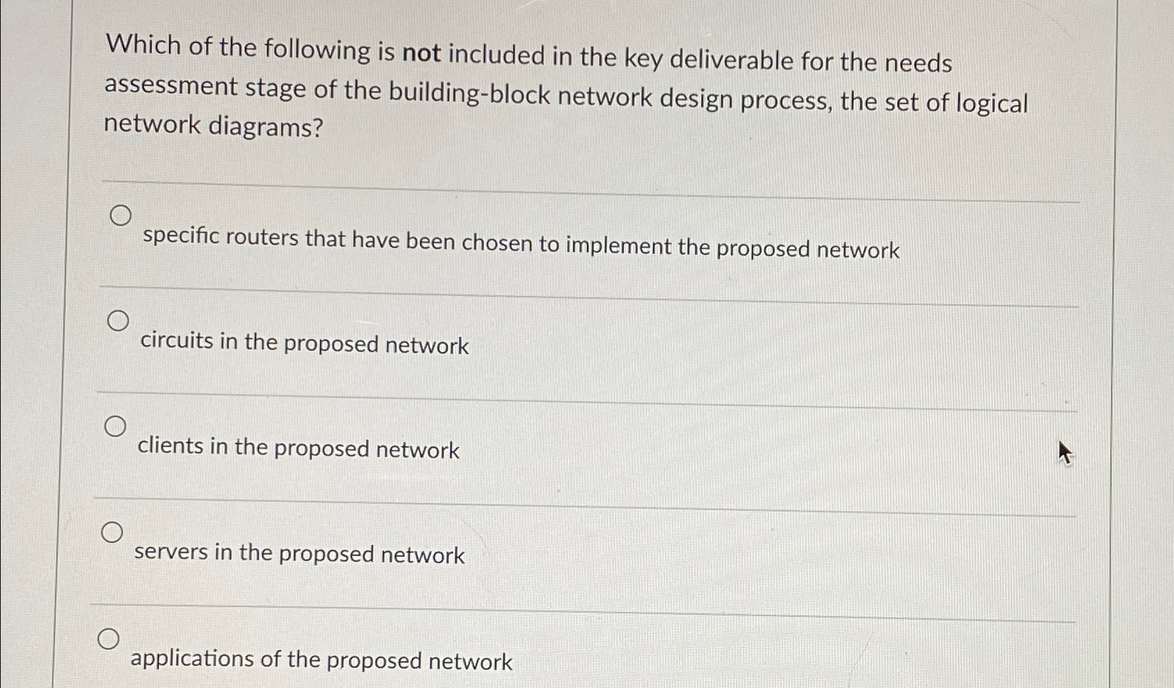 Solved Which of the following is not included in the key | Chegg.com