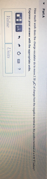 Solved Part A C of charge from the negative terminal to the | Chegg.com