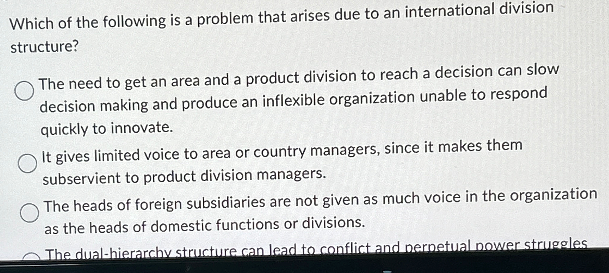 Solved Which of the following is a problem that arises due | Chegg.com