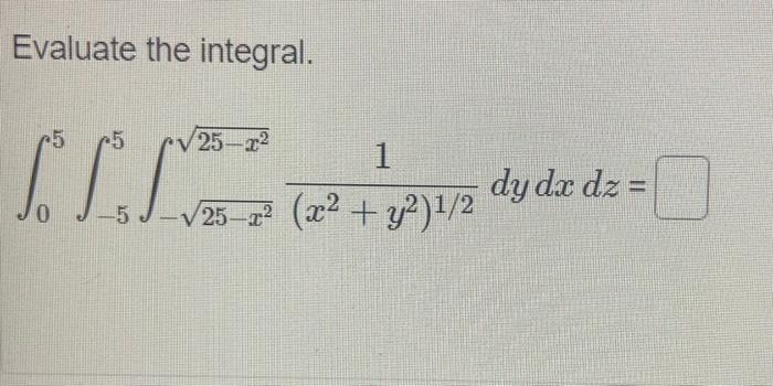 Solved Evaluate the integral. \\[ \\int_{0}^{5} | Chegg.com