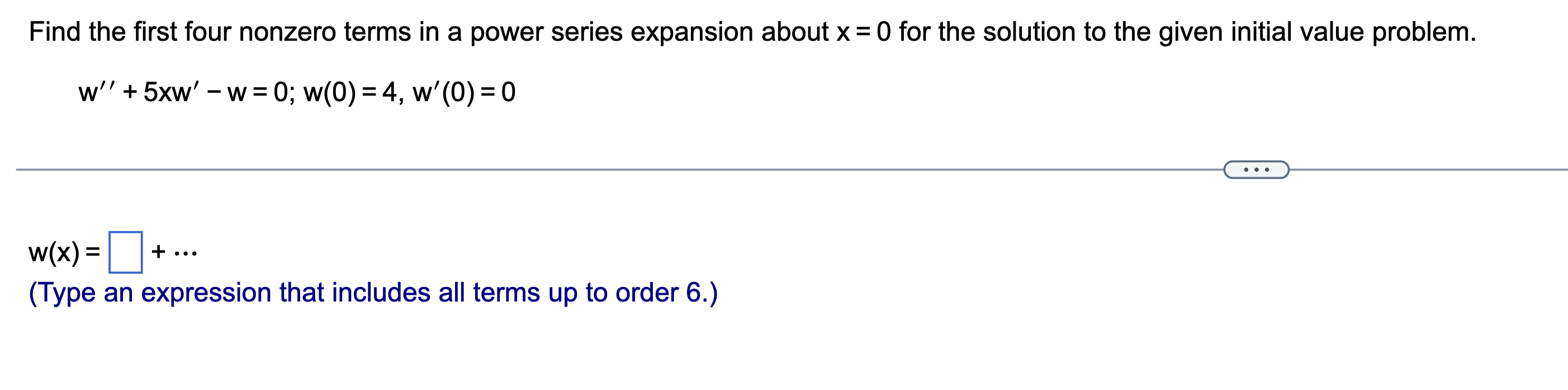 Solved Find the first four nonzero terms in a power series | Chegg.com