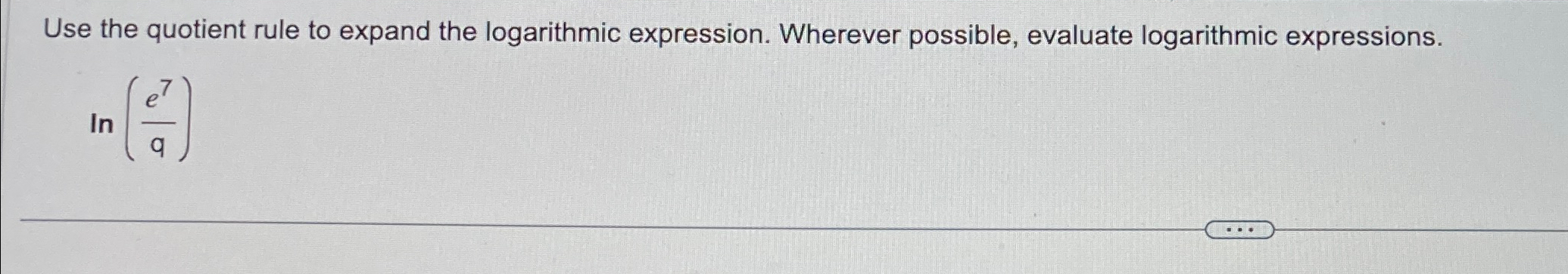 Solved Use the quotient rule to expand the logarithmic | Chegg.com