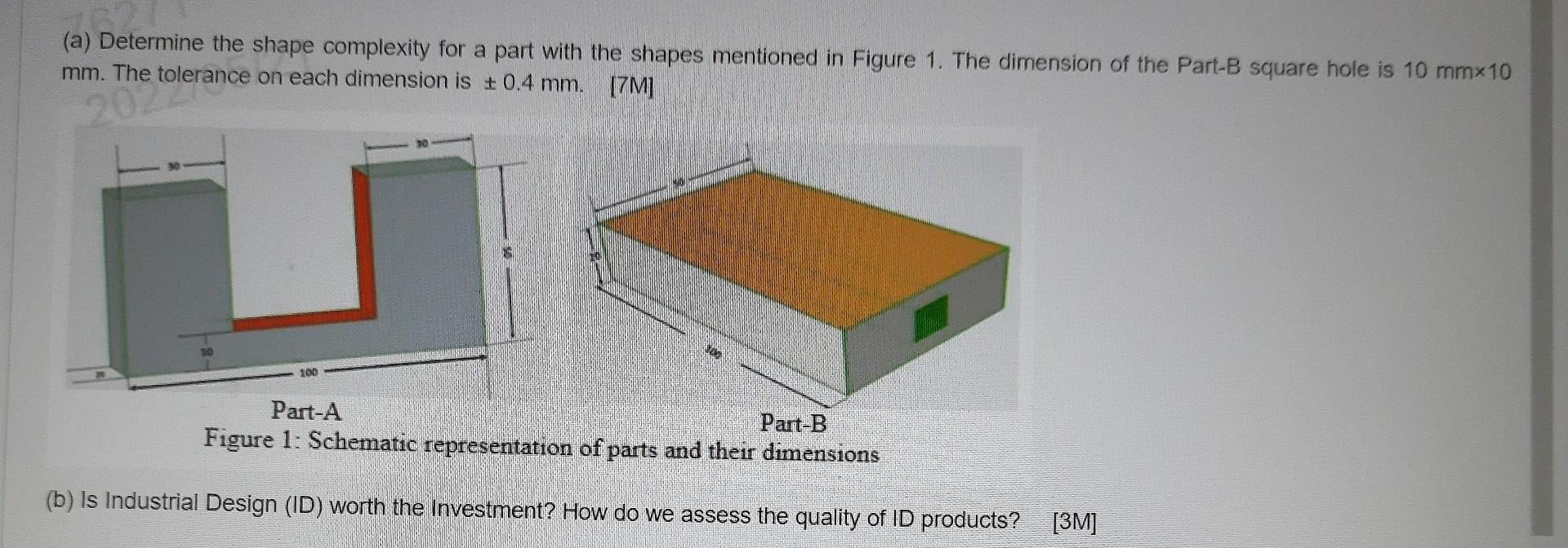 Solved 762 (a) Determine the shape complexity for a part | Chegg.com