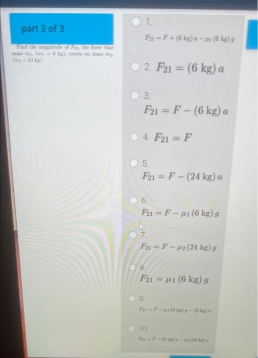 Solved The blocks are moving. Given: g=9.8 m/s2,m1=6 kg, and | Chegg.com