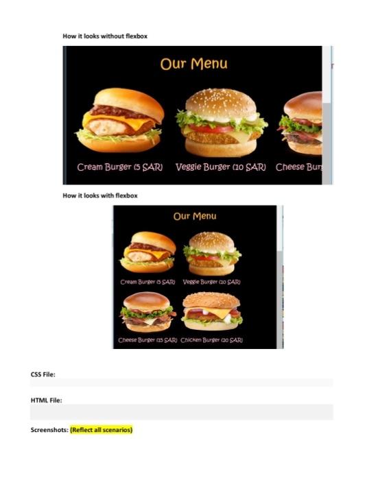 Solved Restaurant Webpage Use HTML and Linked CSS Style to | Chegg.com