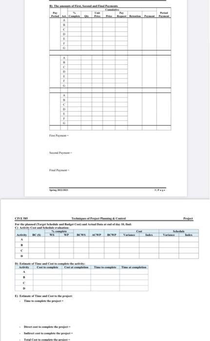 Solved Q\#1) For the following Target Schedule: Target | Chegg.com
