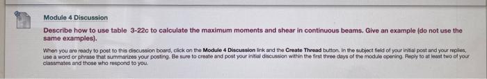 Module 4 Discussion Describe how to use table 3-22c | Chegg.com