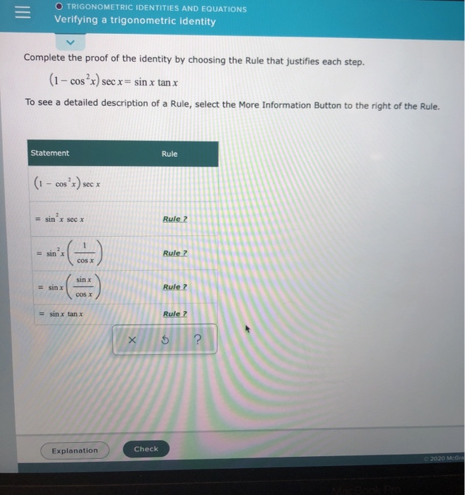 Solved O TRIGONOMETRIC IDENTITIES AND EQUATIONS Verifying a | Chegg.com