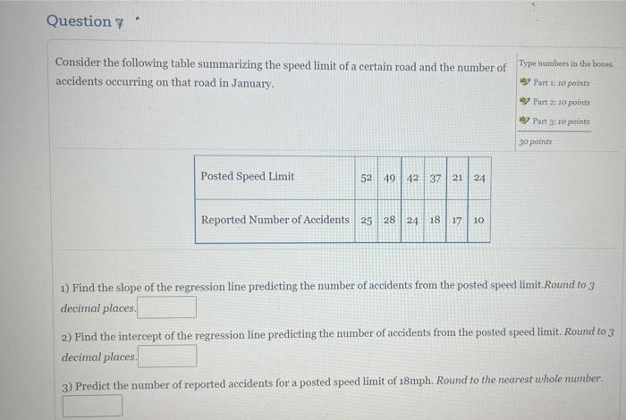 Solved Question 7 Consider the following table summarizing | Chegg.com