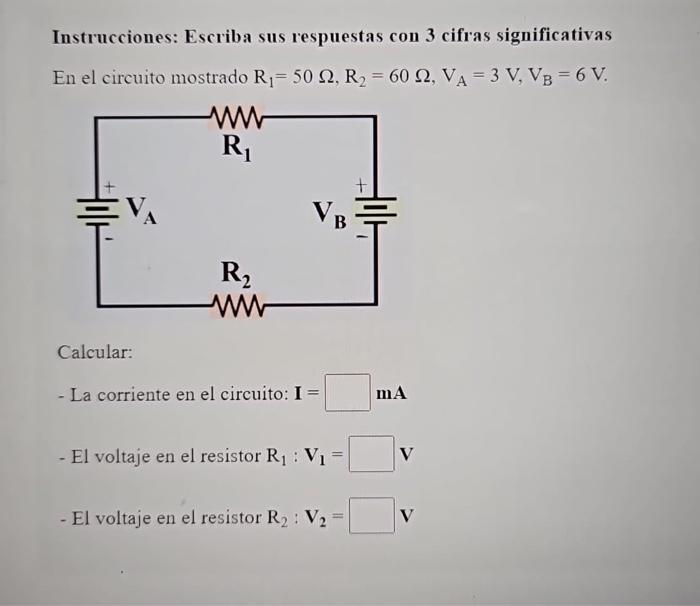 Solved In the circuit shown R = 50 Ohm, R2 = 60 Ohm, Va = 3 | Chegg.com