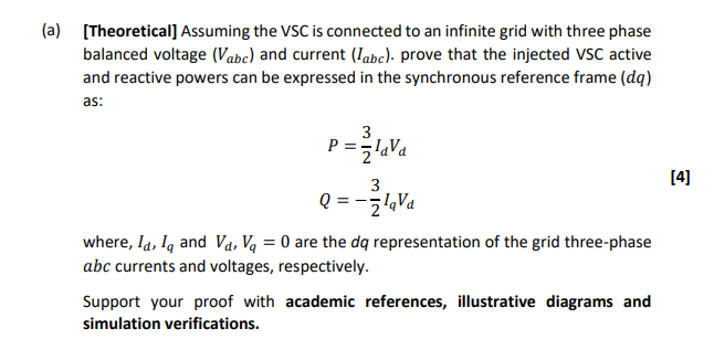 Solved [Theoretical] Assuming the VSC is connected to an | Chegg.com