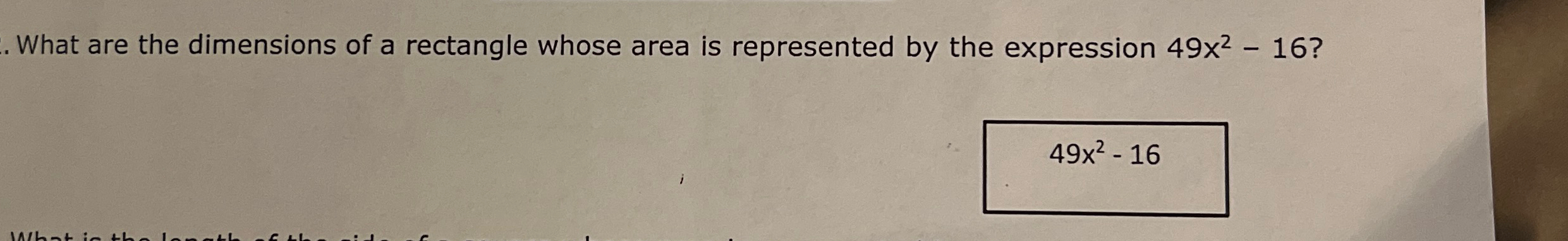 Solved What are the dimensions of a rectangle whose area is | Chegg.com