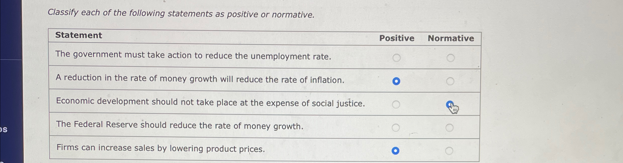 Solved Classify each of the following statements as positive | Chegg.com
