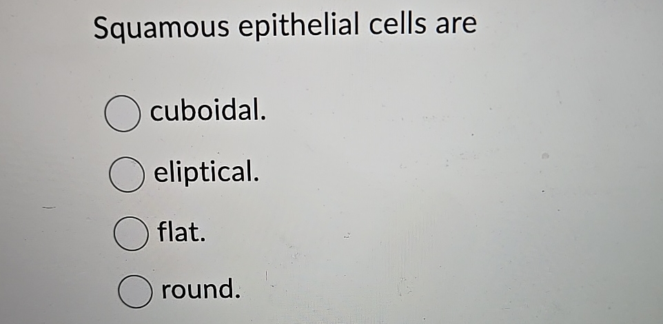 Solved Squamous epithelial cells | Chegg.com