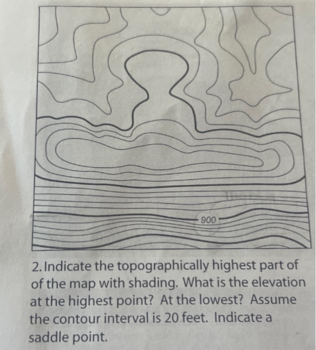 Solved 2. Indicate the topographically highest part of of | Chegg.com