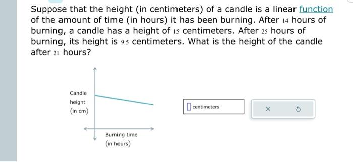Solved Suppose that the height (in centimeters) of a candle | Chegg.com