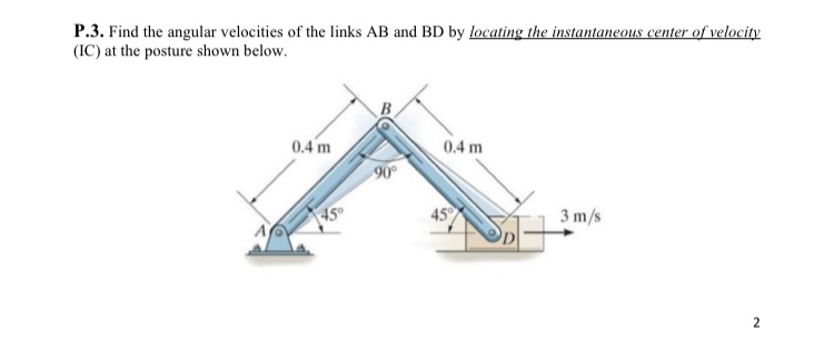 Solved Find the angular velocities of the links AB ﻿and BD | Chegg.com