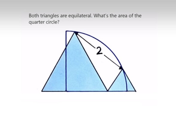 Solved Both triangles are equilateral. What's the area of | Chegg.com
