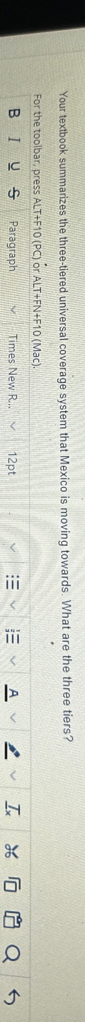 Solved Your textbook summarizes the three-tiered universal | Chegg.com