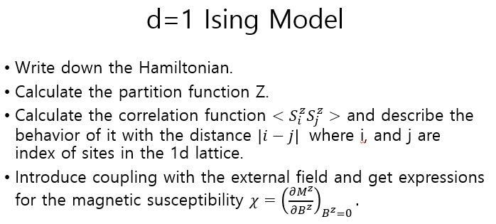 Solved D 1 Ising Model Write Down The Hamiltonian