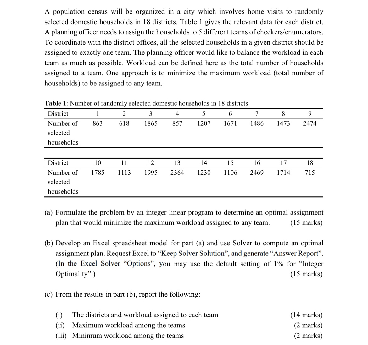 Solved A population census will be organized in a city which | Chegg.com