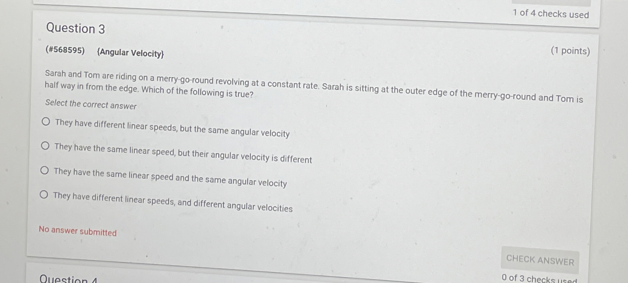 Solved 1 ﻿of 4 ﻿checks usedQuestion 3(#568595) {Angular | Chegg.com