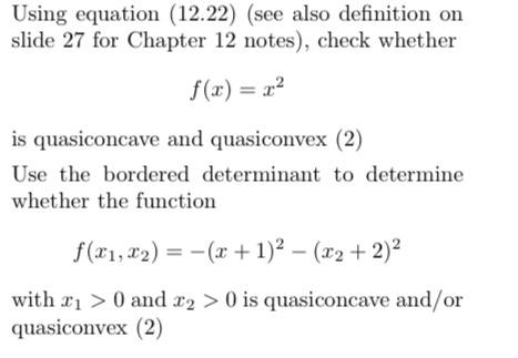 Solved Using equation , check whether f(x) = x² is | Chegg.com