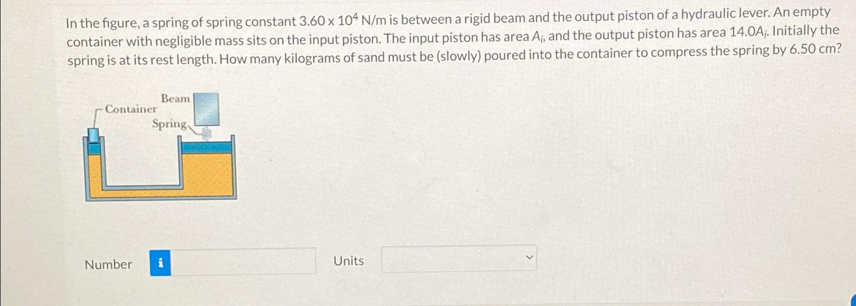 Solved In The Figure A Spring Of Spring Constant 3 60×104nm