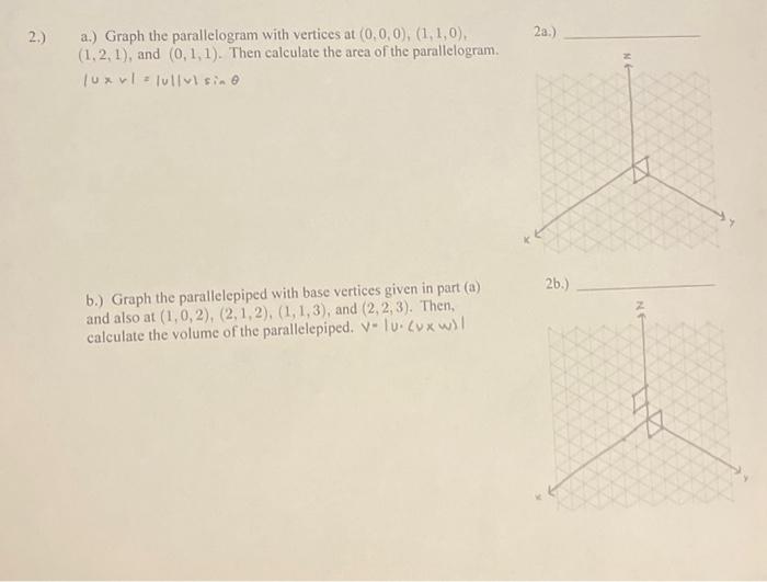 Solved a.) Graph the parallelogram with vertices at | Chegg.com