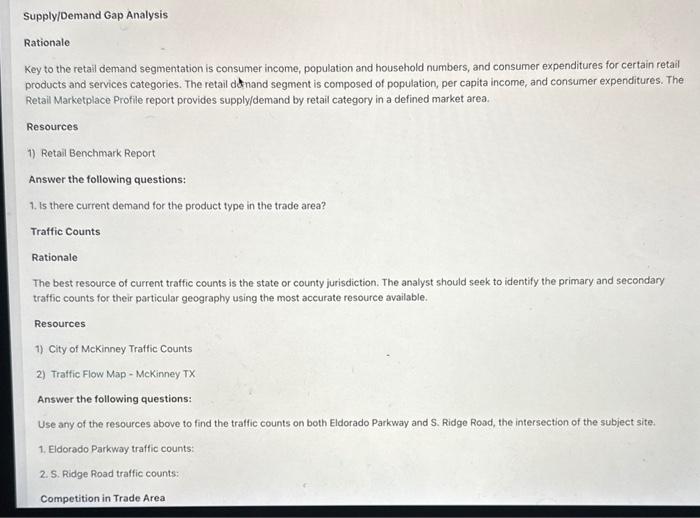 Solved Rationale Key to the retail demand segmentation is | Chegg.com