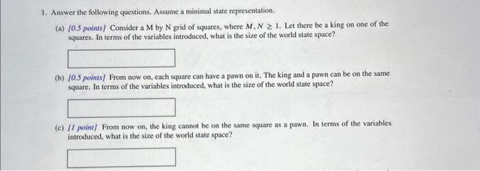 Solved 1. Answer the following questions. Assume a minimal | Chegg.com
