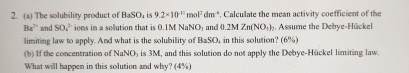 Solved (a) ﻿The solubility product of BaSO4 ﻿is | Chegg.com