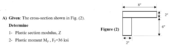 Solved 8 71 6 A) Given: The cross-section shown in Fig. (2). | Chegg.com