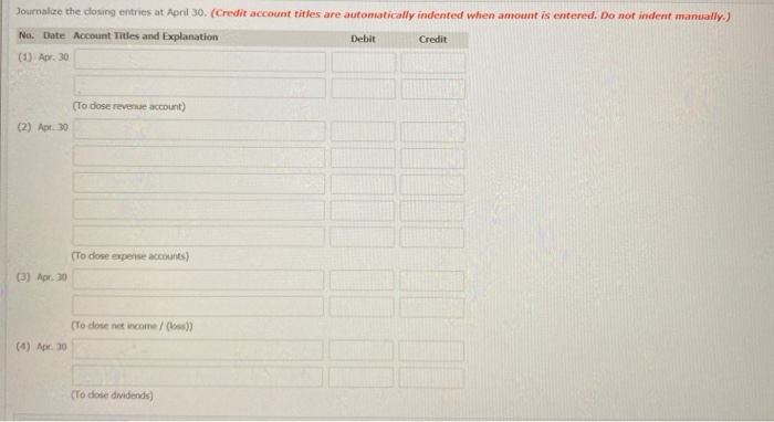 Solved Exercise 4-04 a-c The adjusted trial balance columns | Chegg.com