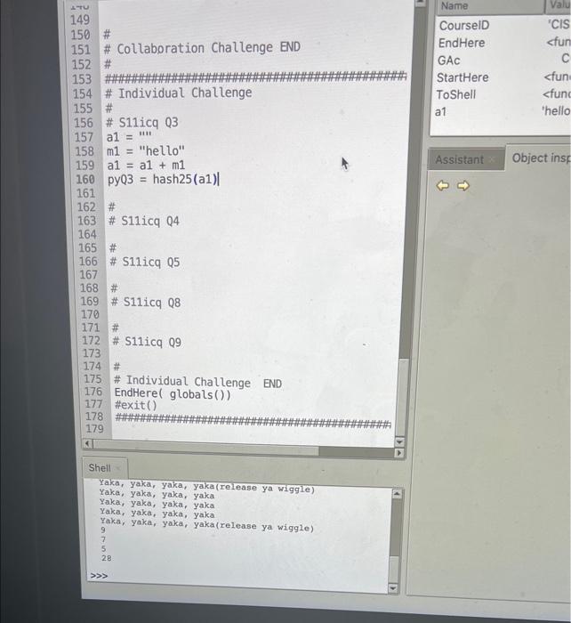 Solved Scroll down below the comment for \# S11icq Q3 and | Chegg.com