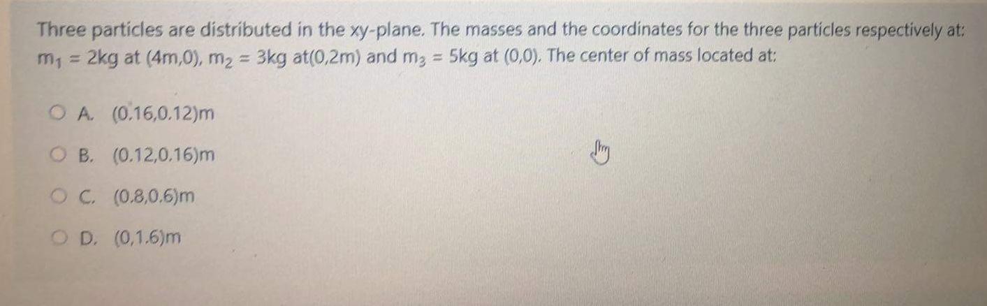 Solved Three particles are distributed in the xy-plane. The | Chegg.com