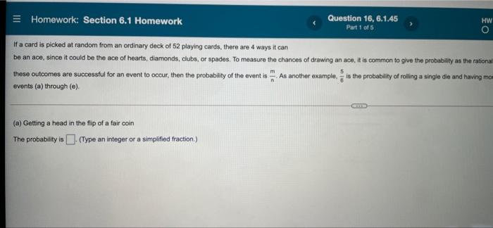 Solved Homework Section 6 1 Homework Question 16 6 1 45