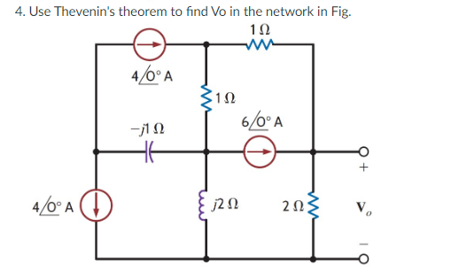 Use Thevenin's theorem to find Vo in the network in | Chegg.com