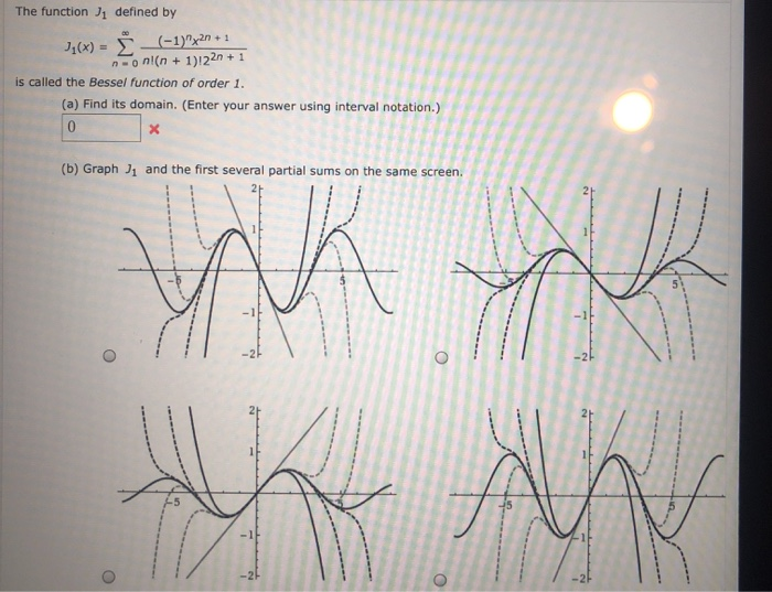 Solved The function J1 defined by 14(*) - Ë _(-1)"x2n + 1 | Chegg.com
