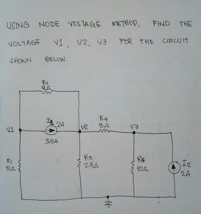 Solved Nodal Analysis: Using node voltage method, find the | Chegg.com