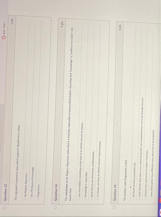 Question 13 The argument covered in class which | Chegg.com