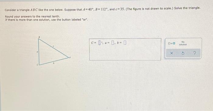 Solved Consider a triangle ABC like the one below. Suppose | Chegg.com