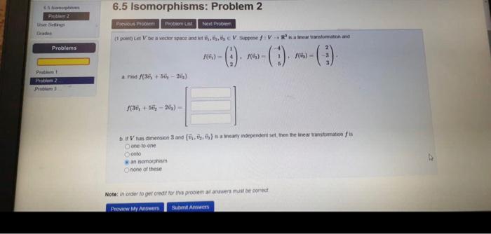 Solved Praha 2 eg 6.5 Isomorphisms: Problem 2 Previous Potom | Chegg.com